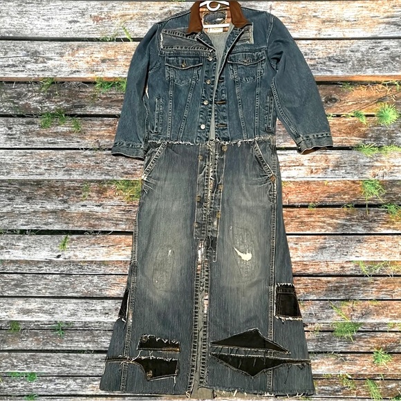 Vintage | Jackets & Coats | Upcycled Patched Distressed Tattered ...